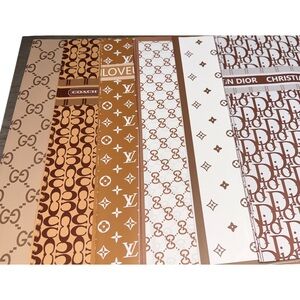 Party Supplies | 3 Sheets Designer Wrapping Paper Pack 6 Designs 5 ...